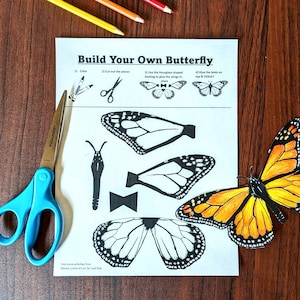 Build Your Own Monarch Butterfly Craft for Kids, Printable Butterfly ...
