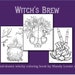Witch's Brew Halloween Coloring Book, Printable Adult Coloring Pages ...