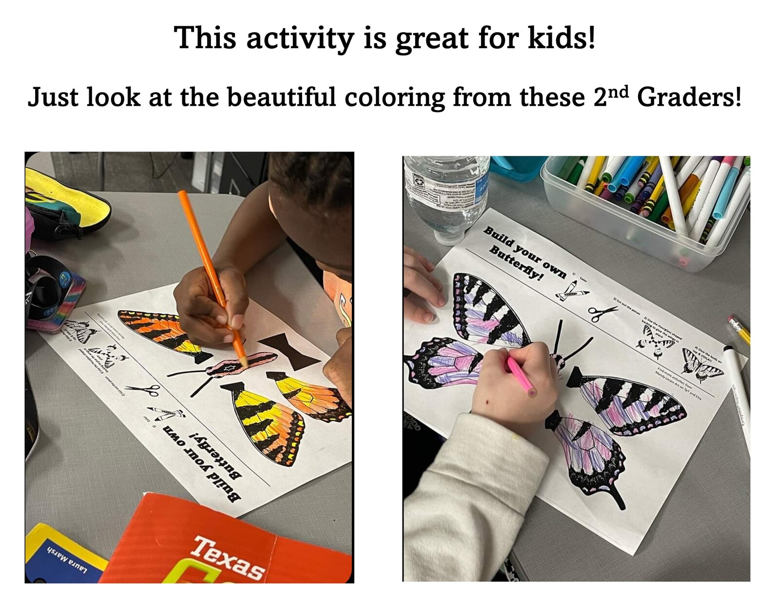 Build Your Own Monarch Butterfly Craft for Kids, Printable Butterfly ...