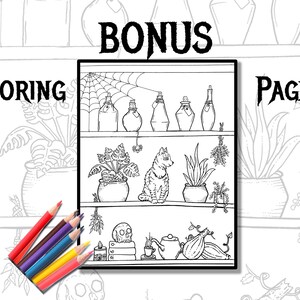 Witch's Brew Halloween Coloring Book, Printable Adult Coloring Pages ...