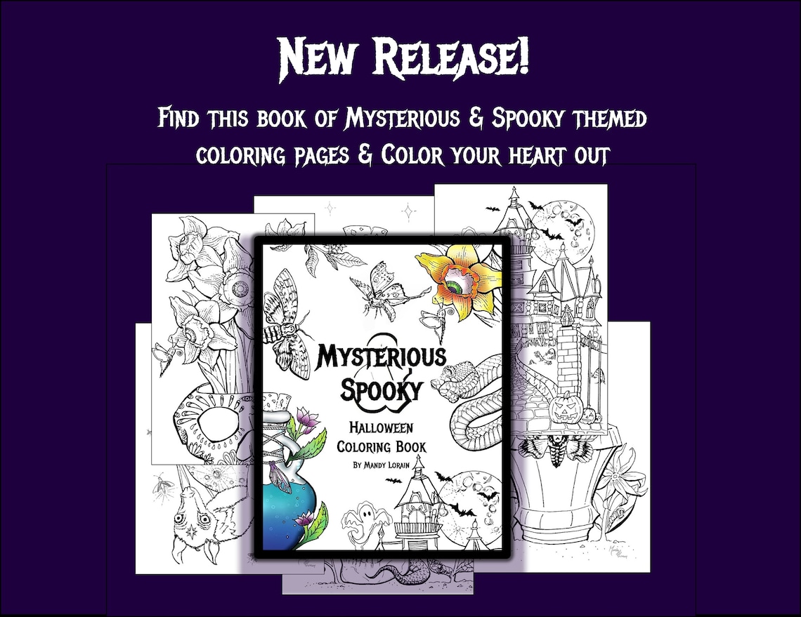 Witch's Brew Halloween Coloring Book Printable Adult - Etsy
