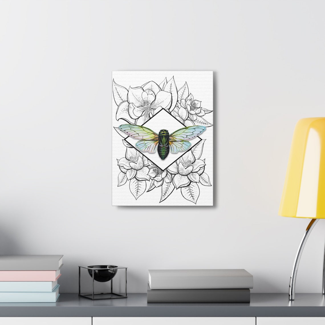 Cicada Canvas Print, Canvas Gallery Wraps, Entomology Art Print, Insect ...