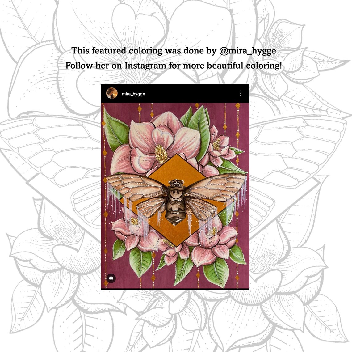 Cicada Coloring Page, Adult Coloring Page, Insect Coloring Sheet ...