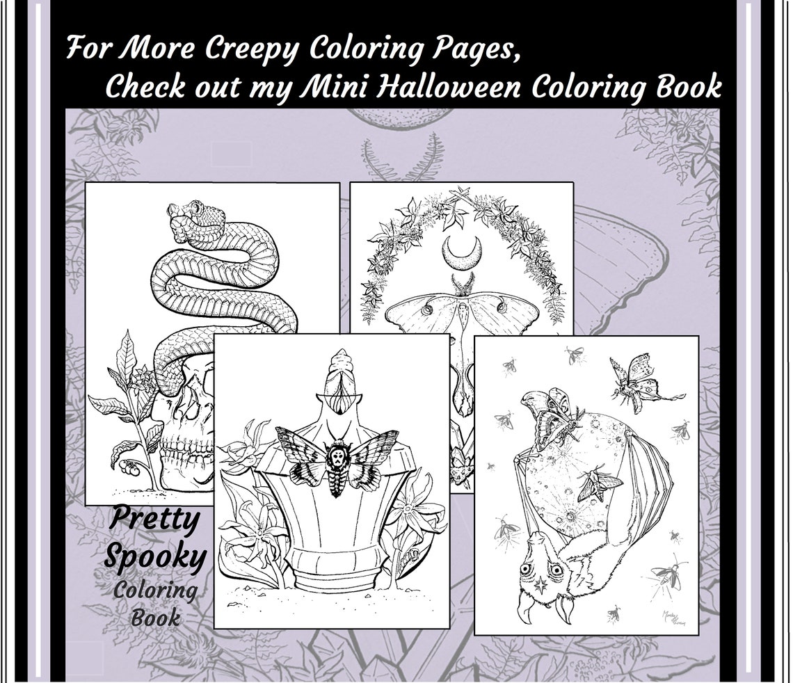 Witch's Brew Halloween Coloring Book Printable Adult - Etsy