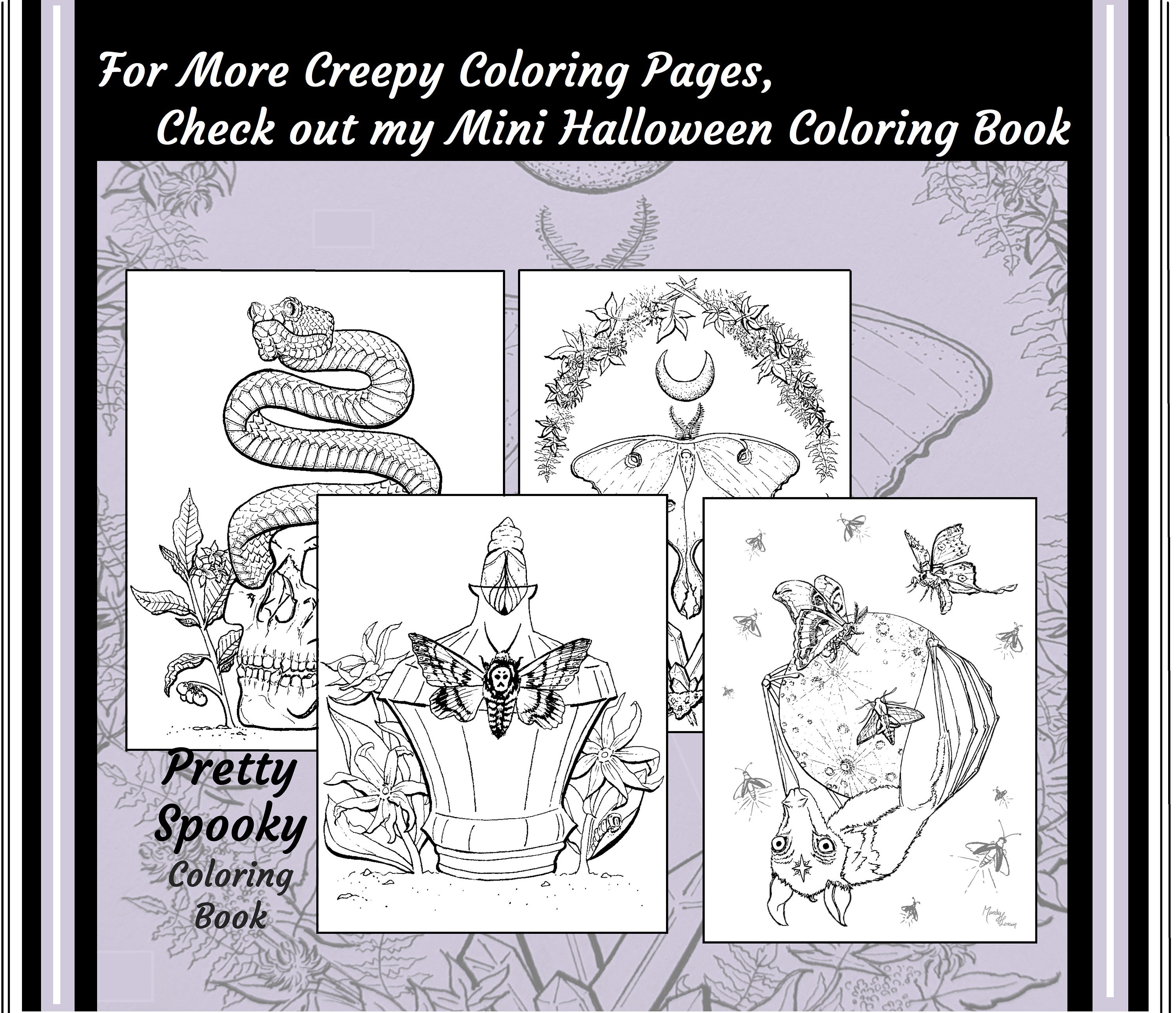 Witch's Brew Halloween Coloring Book Printable Adult - Etsy