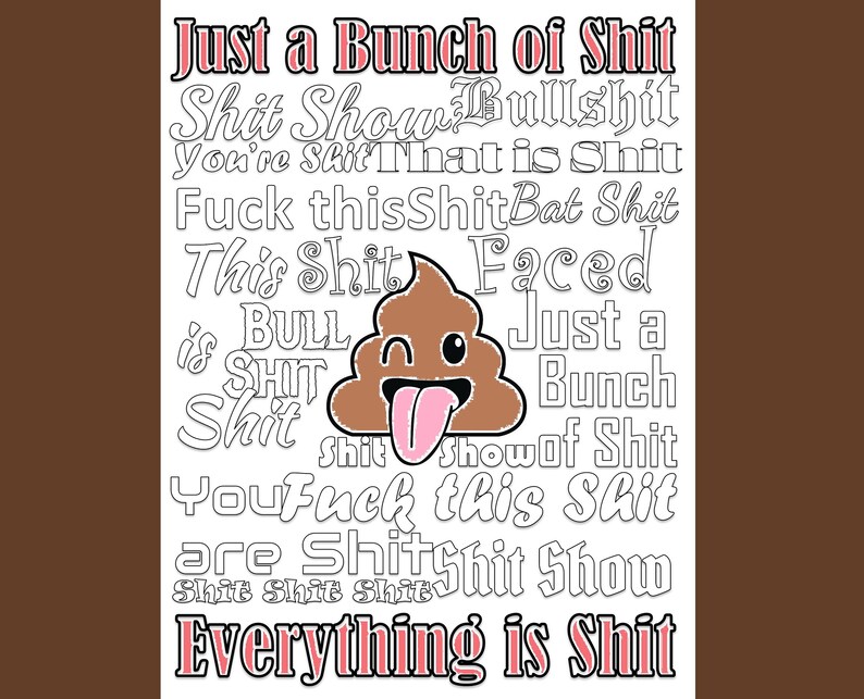 Stress Relief Coloring Page for Adults, Cuss Word Coloring Sheet ...