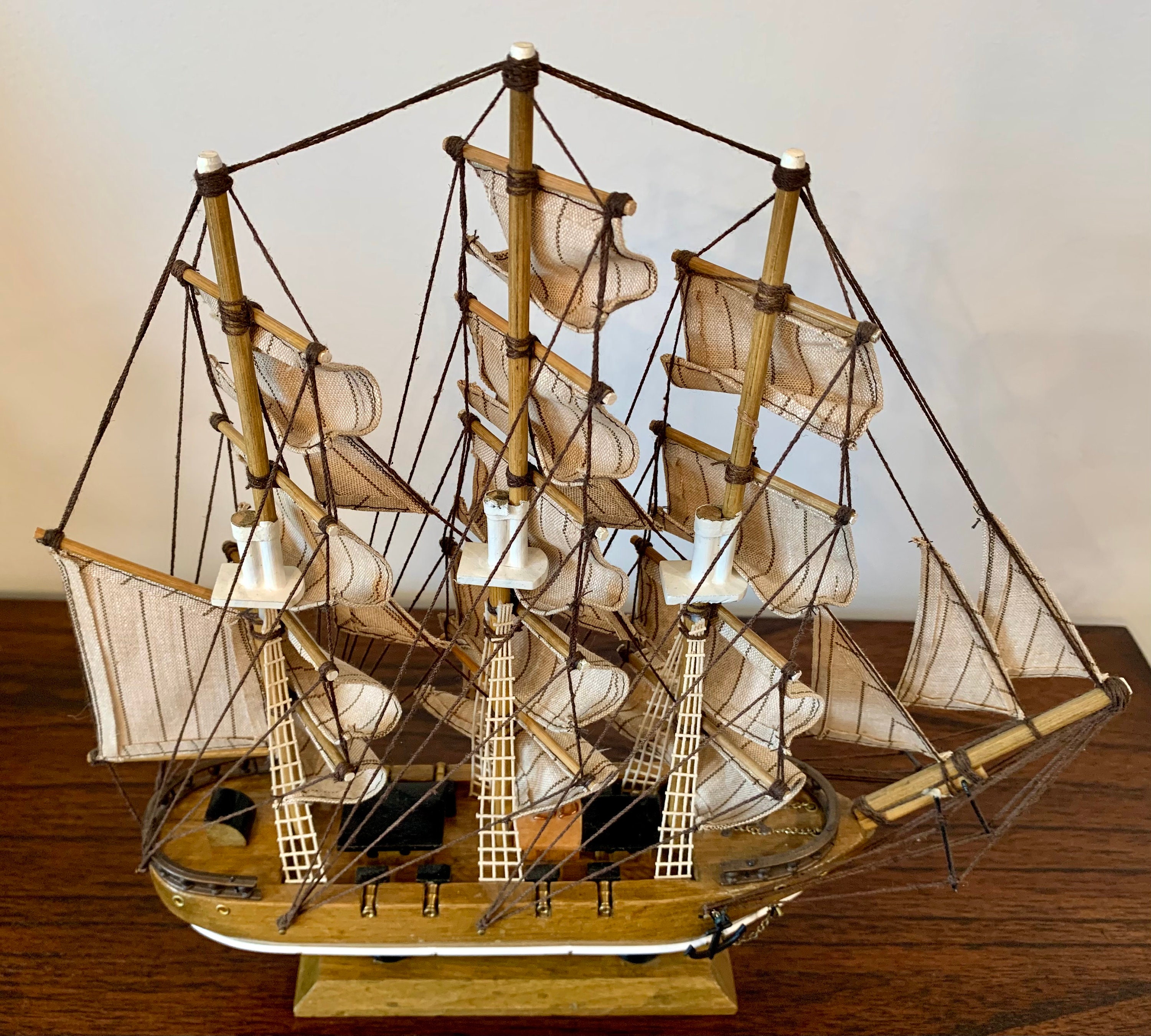 Vintage Fragata Siglo XVIII Ship Model Handcrafted Replica Nautical ...