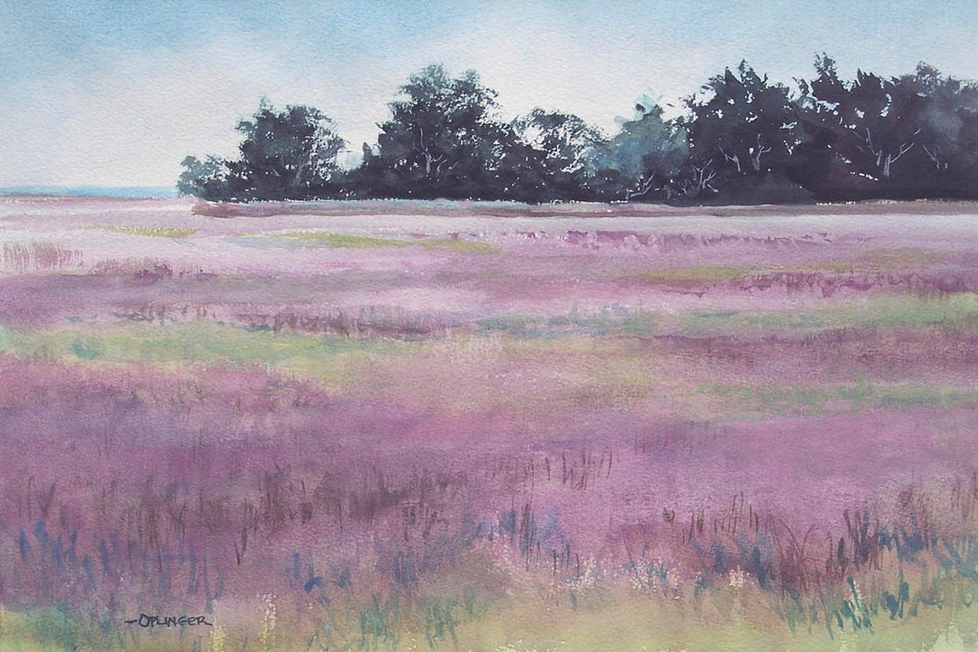 Marsh Scene Art Print. Giclee Print of a Watercolor Painting by Bill ...