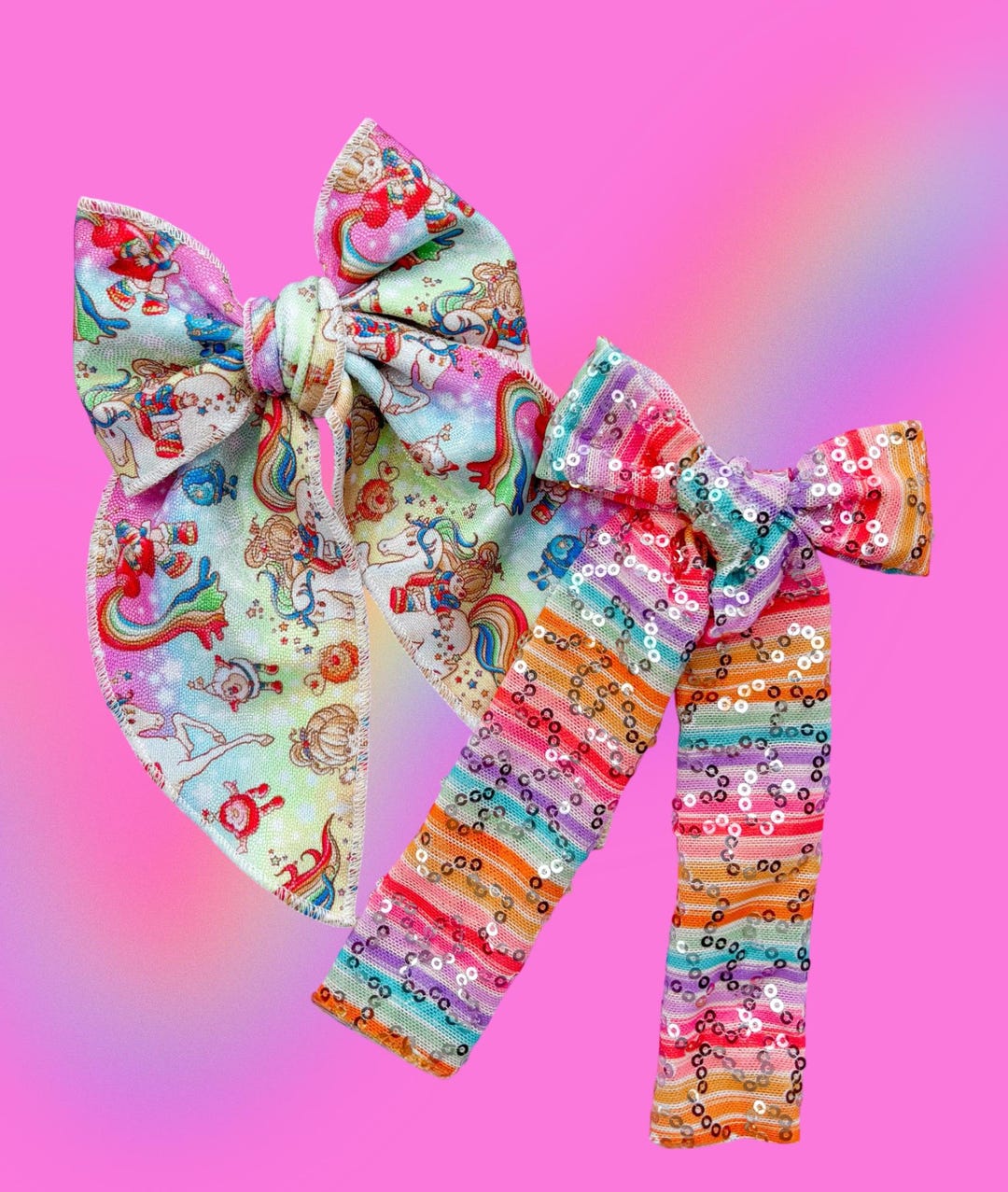 Rainbow Girl Bows - Etsy