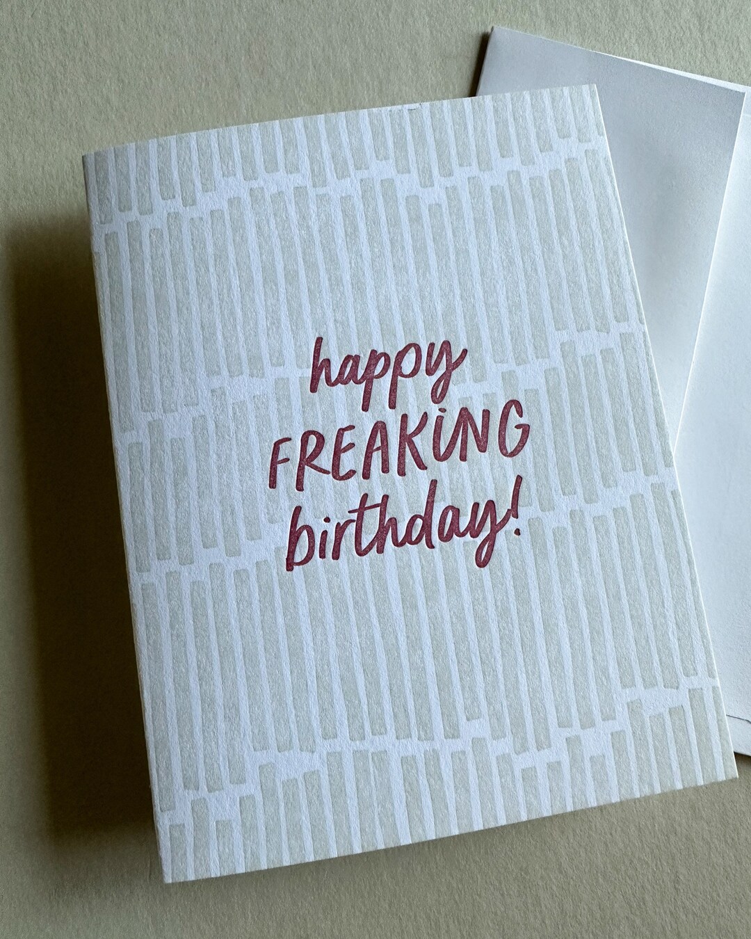 Happy Freakin Birthday Handmade Letterpress Greeting Card - Etsy