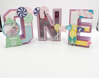 Pastel Candy 3d Letters Candy Party Letters - Etsy