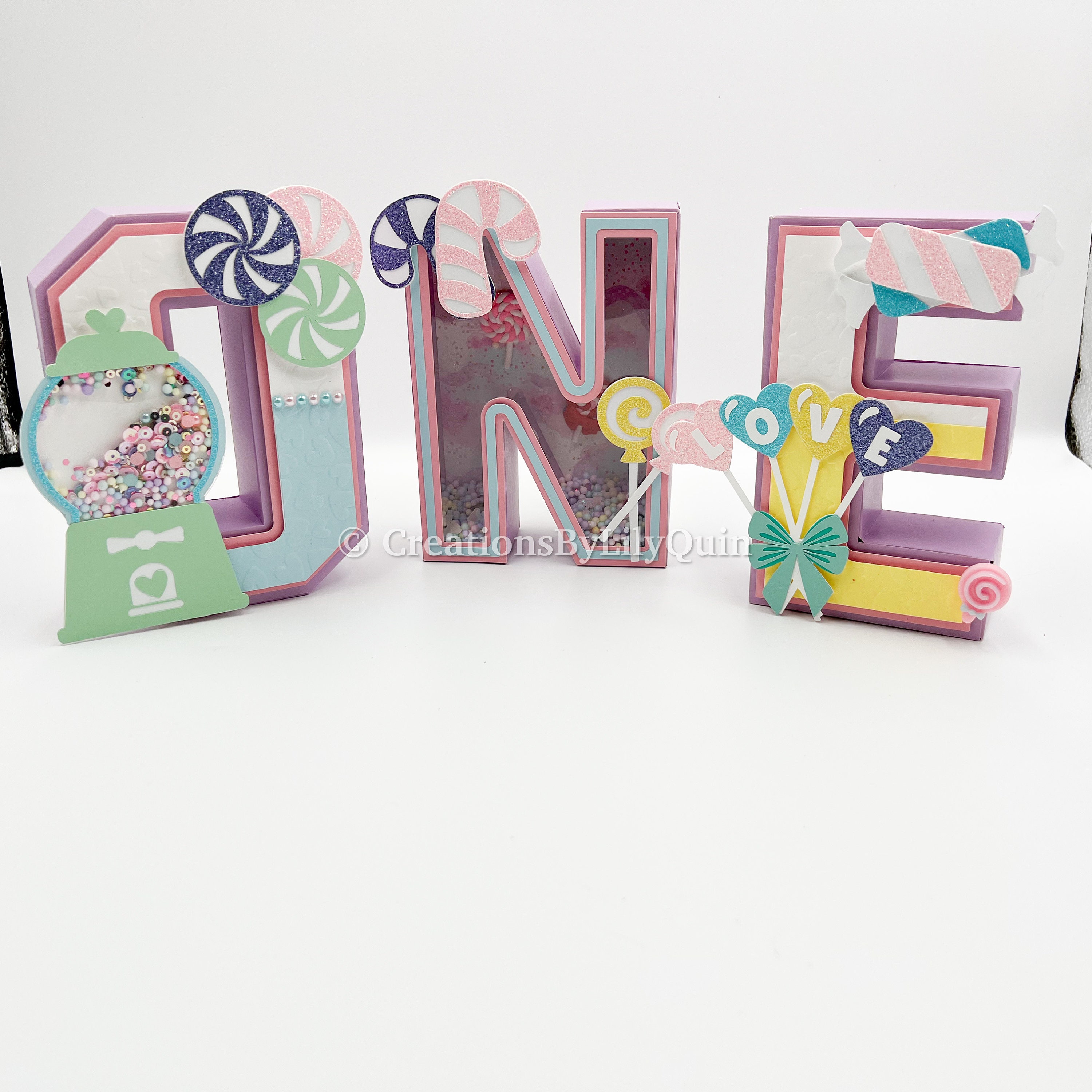 Candy Theme 3D Letters - Etsy