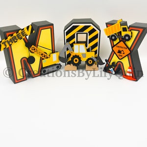 Construction Theme 3D Letters: Birthday Party Decor - Etsy