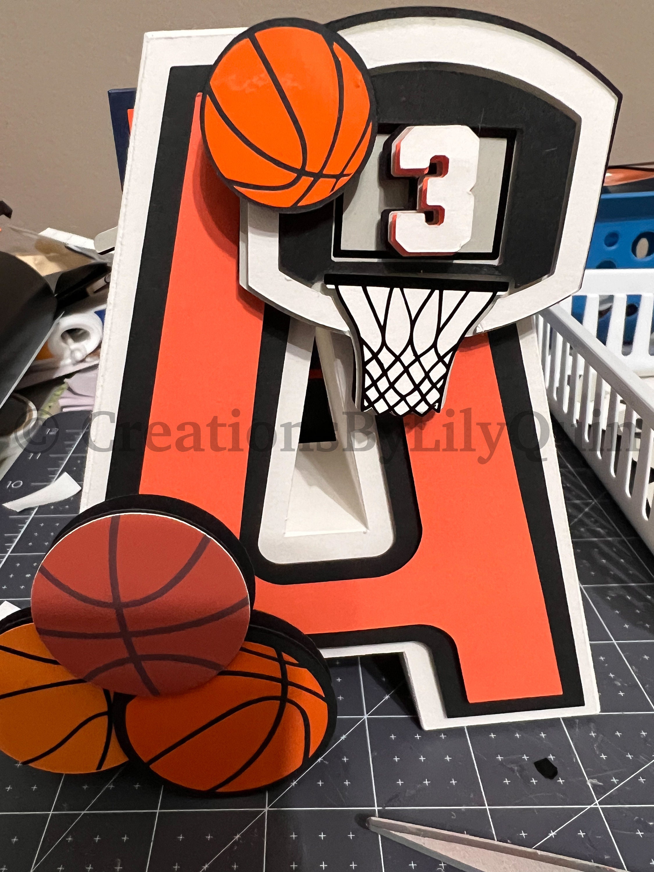 Basketball Theme 3D Letters: Sports Party Decor - Etsy