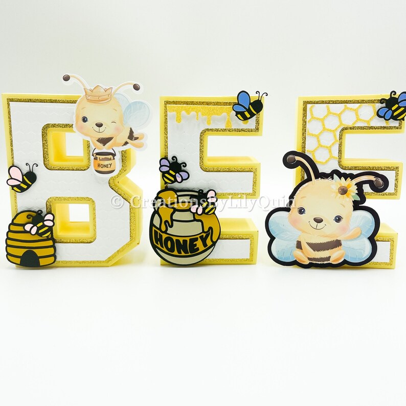 Bumble Bee 3D Letters - Etsy