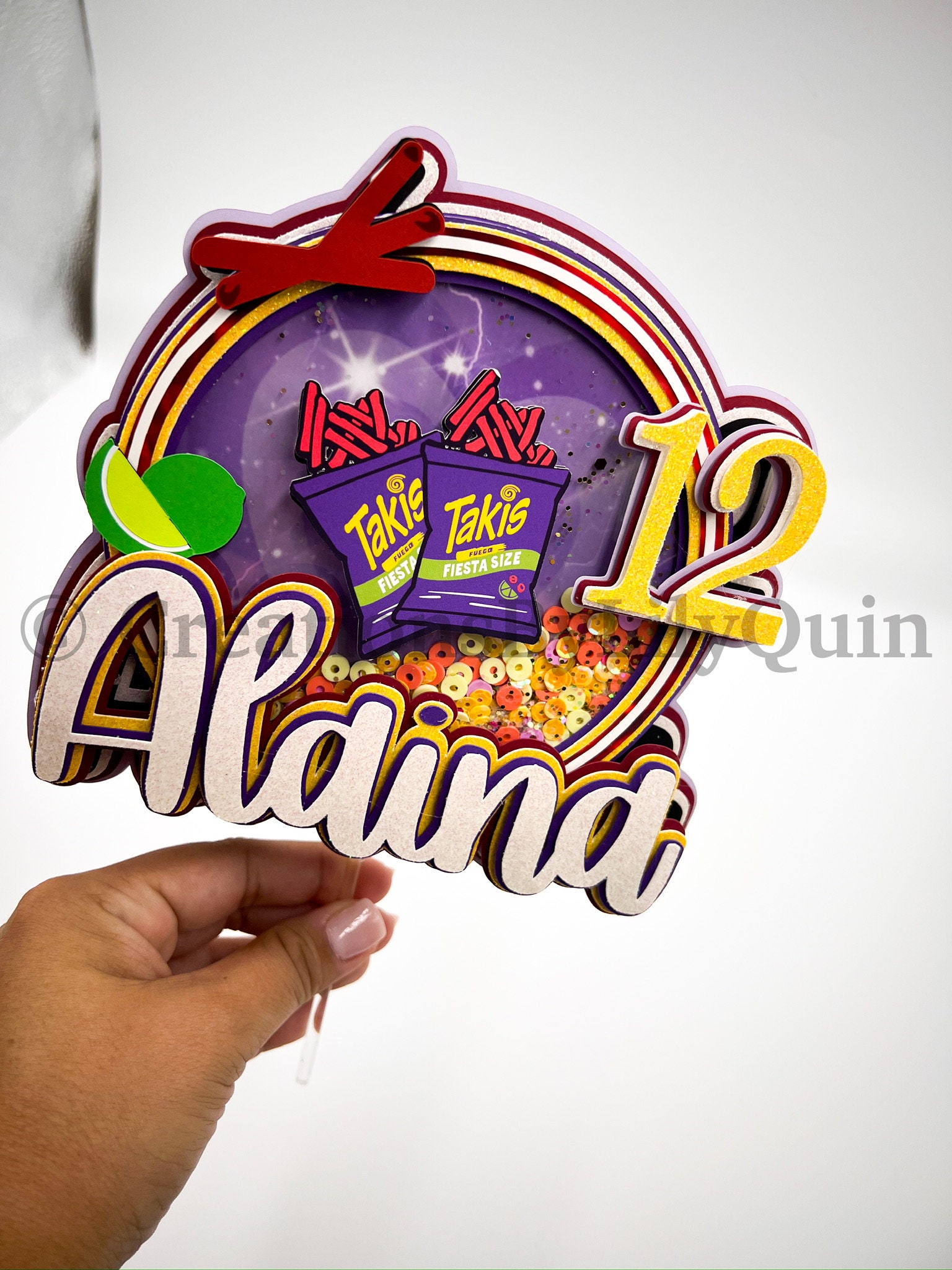 Takis Theme Shaker Cake Topper: Personalized Birthday Party Decor - Etsy