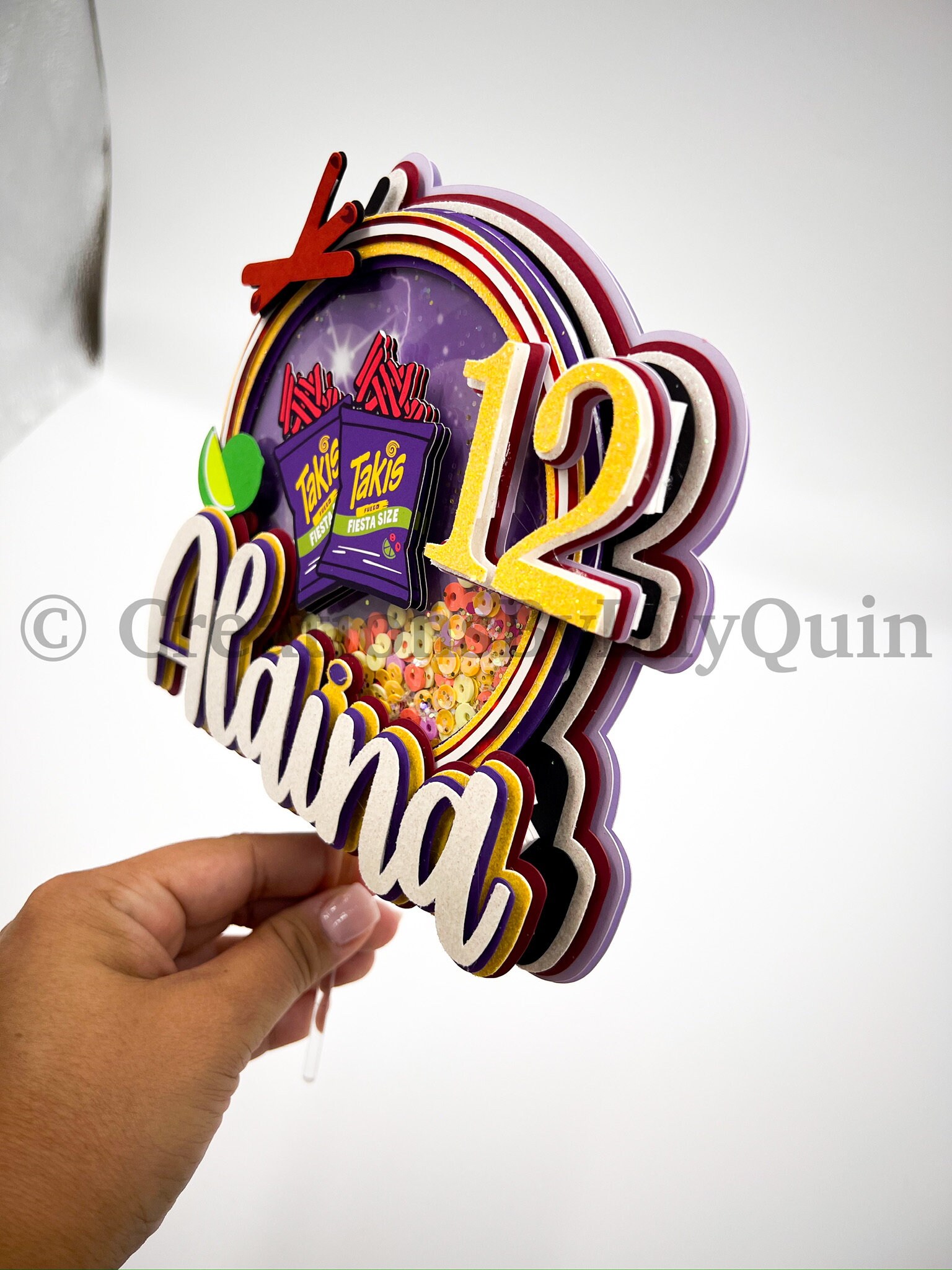 Takis Theme Shaker Cake Topper: Personalized Birthday Party Decor - Etsy