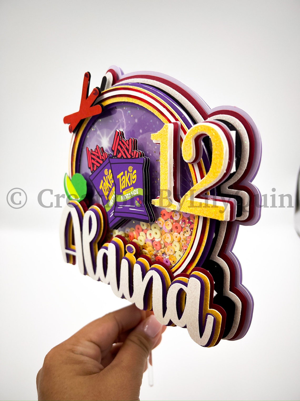 Takis Theme Shaker Cake Topper: Personalized Birthday Party Decor - Etsy