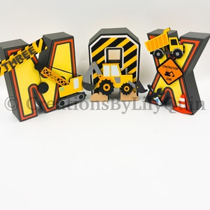 Construction Theme 3D Letters: Birthday Party Decor - Etsy