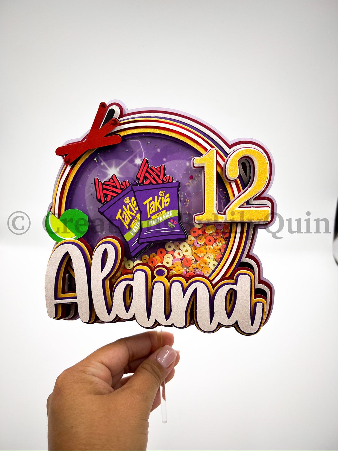 Takis Theme Shaker Topper/ Takis Birthday Party/ Takes Cake Topper - Etsy