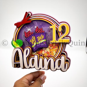 Takis Theme Shaker Topper/ Takis Birthday Party/ Takes Cake Topper - Etsy