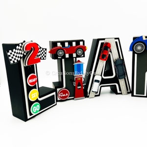 Race Car 3D Letters: Birthday Party Decor - Etsy