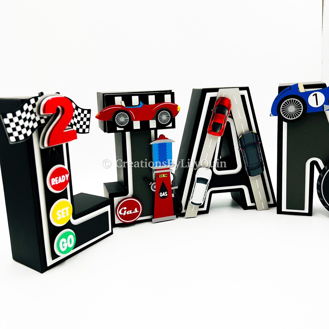 Race Car 3D Letters Race Car Theme Race Car Party Decor 2 - Etsy