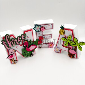Flamingo 3D Letters Flamingo Theme/ Tropical Party Decor/ Flamingo ...