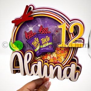 Takis Theme Shaker Topper/ Takis Birthday Party/ Takes Cake Topper - Etsy