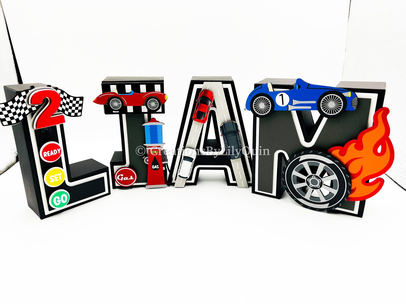 Race Car 3D Letters Race Car Theme Race Car Party Decor 2 - Etsy