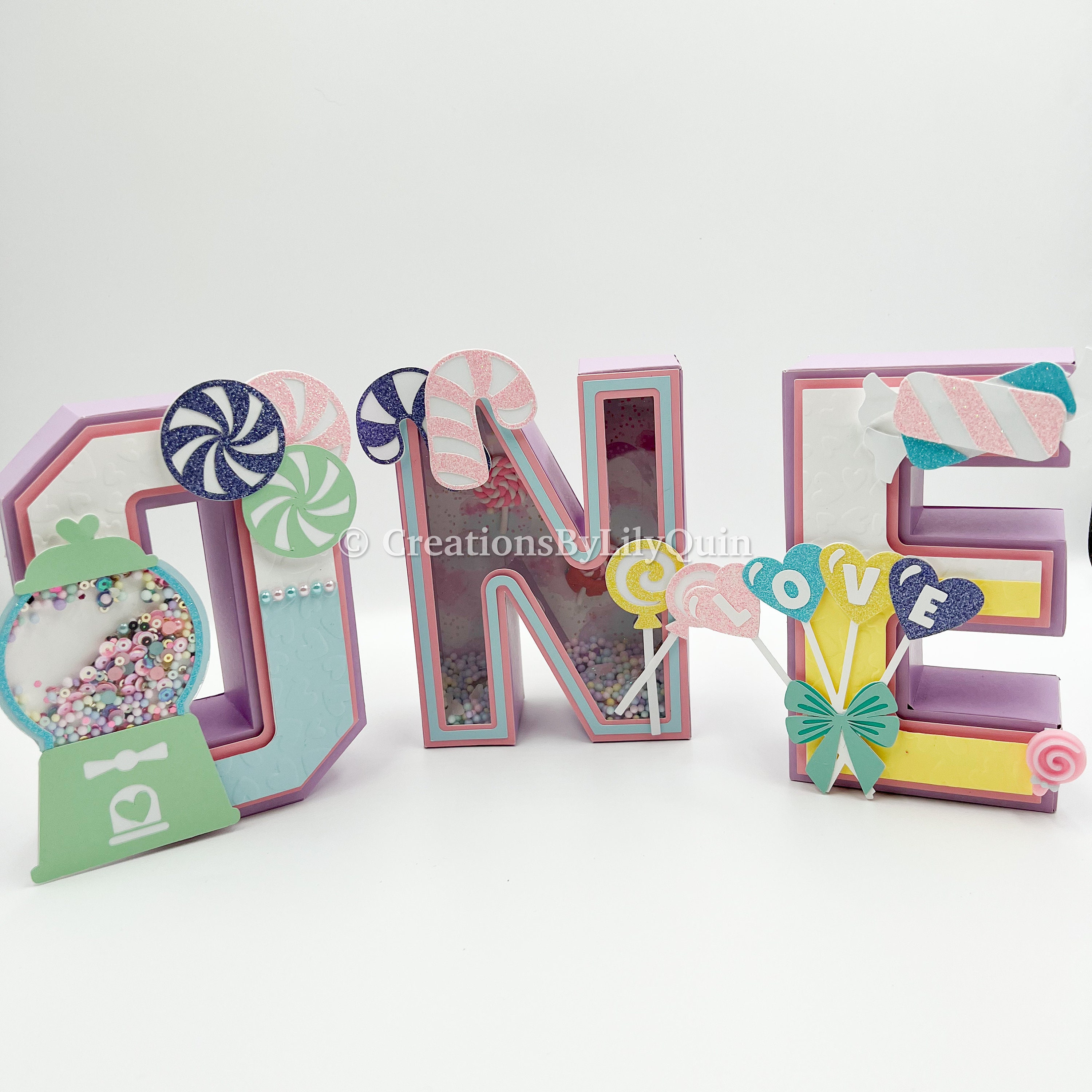 Candy Theme 3D Letters - Etsy