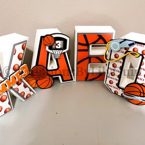 Basketball Theme 3D Letters: Sports Party Decor - Etsy