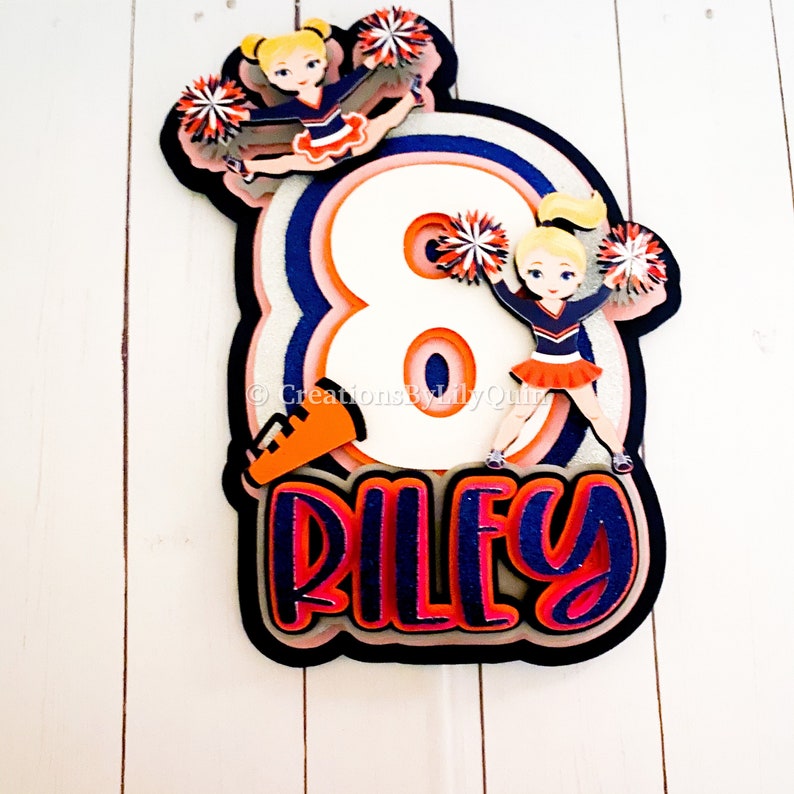 Cheerleading 3D Cake Topper - Etsy
