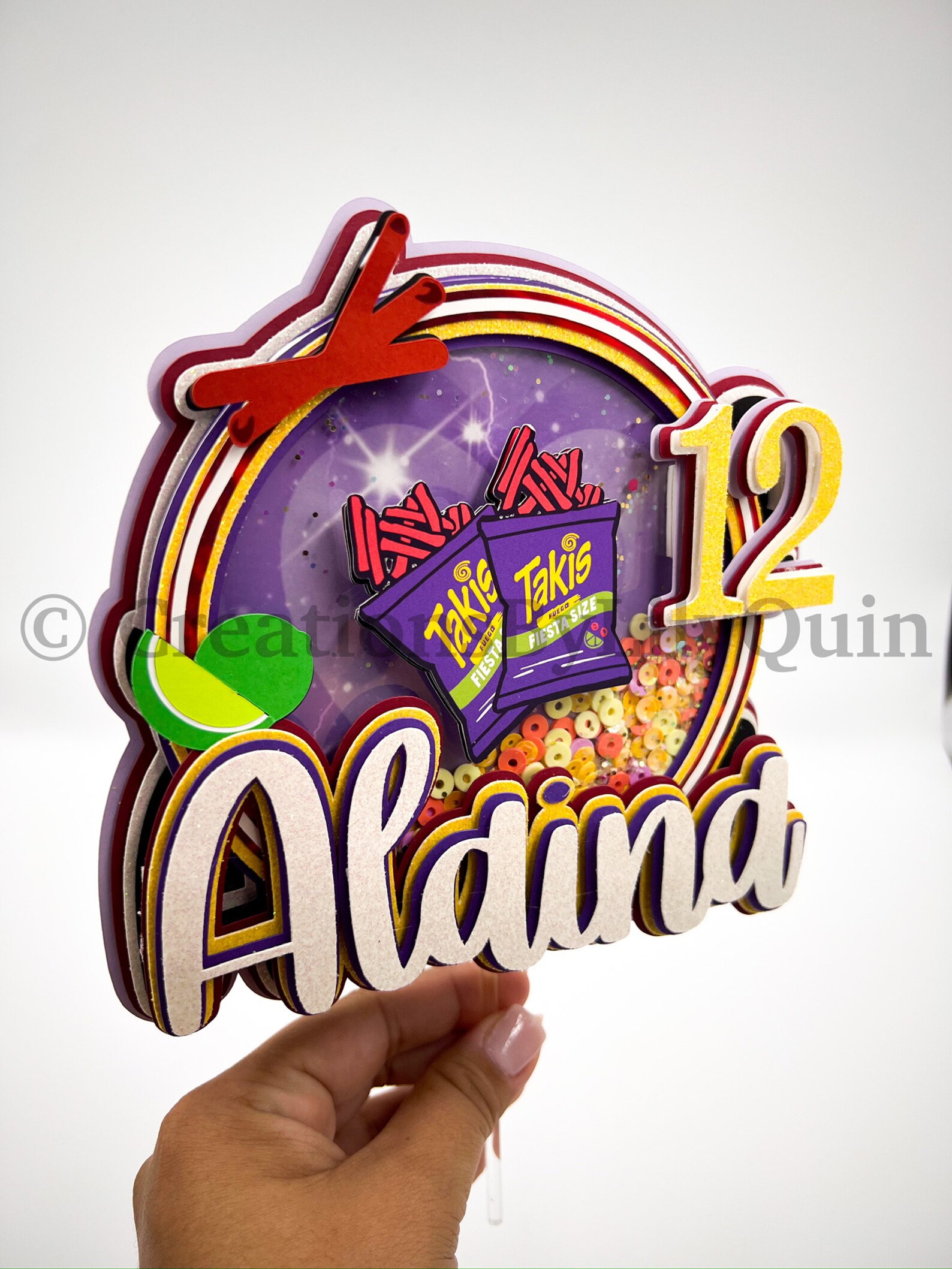 Takis Theme Shaker Cake Topper: Personalized Birthday Party Decor - Etsy