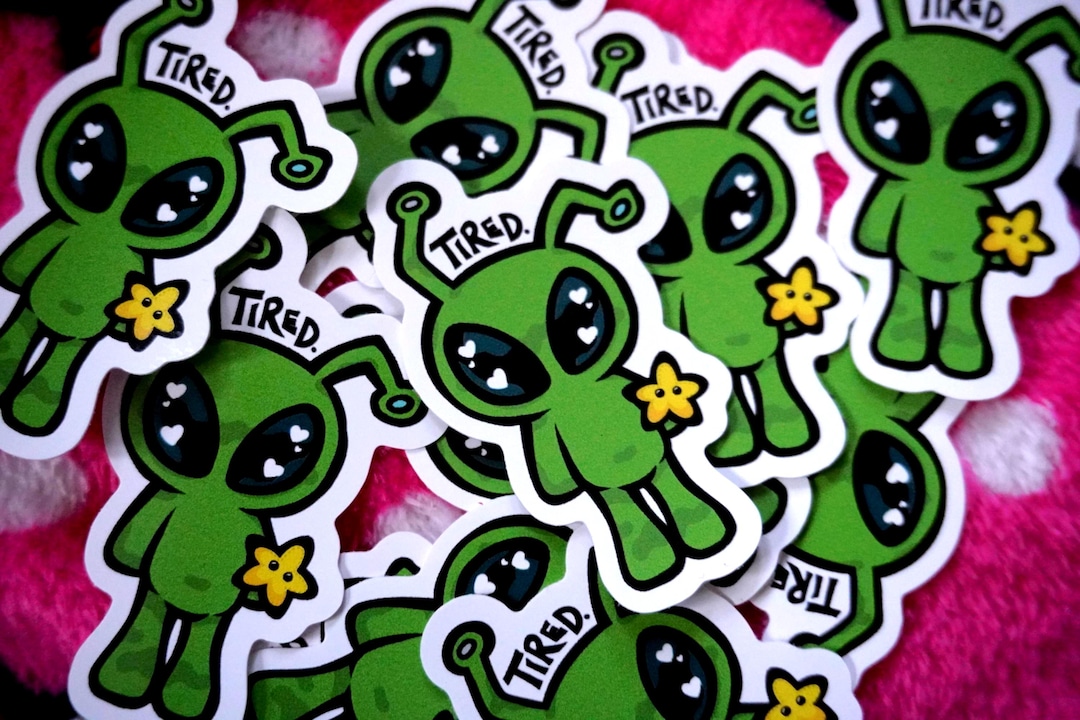 Alien Plushie Vinyl Sticker (gleep Zorp) - Etsy