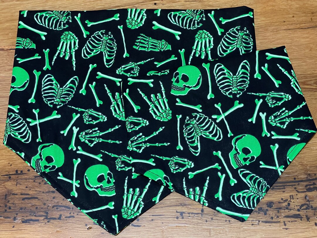 Bones and Skeletons! Skeleton Bandana, Bone Bandana, Lightly Glows ...