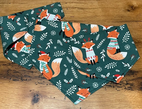 Fox Bandana Leaves and Cozy Fall Feelssoft Flannel - Etsy