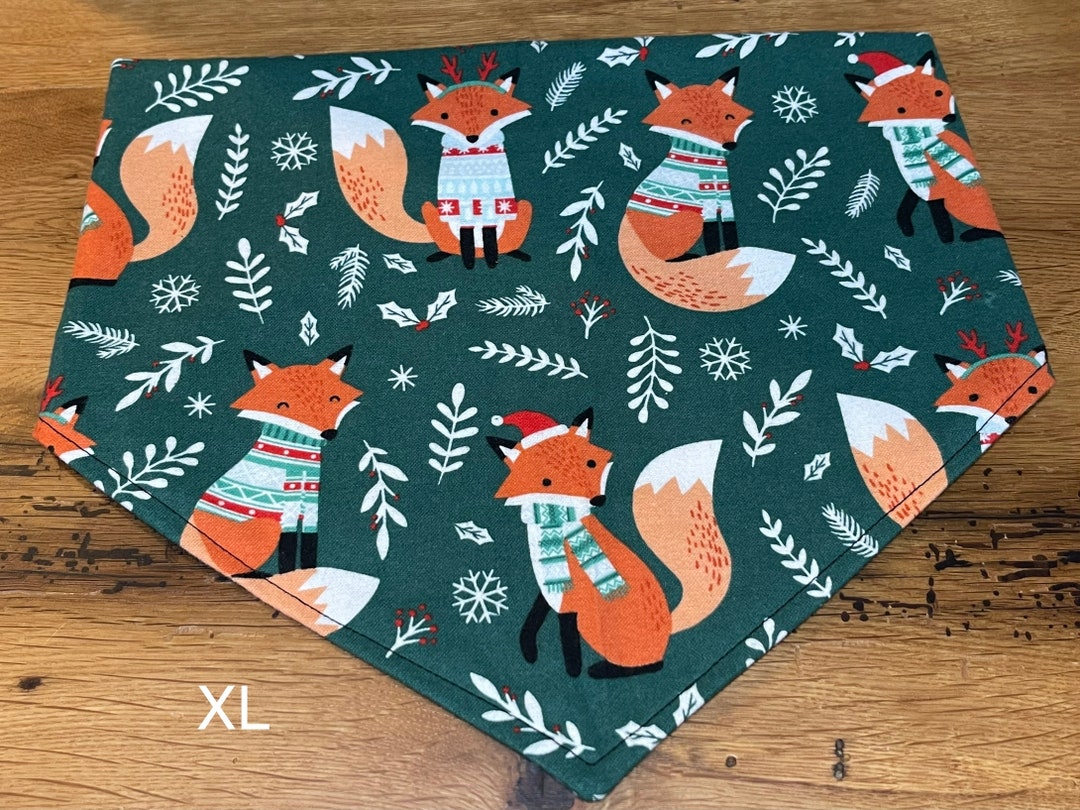 Fox Bandana, Leaves, and Cozy Fall Feels!soft Flannel Material, Snap ...