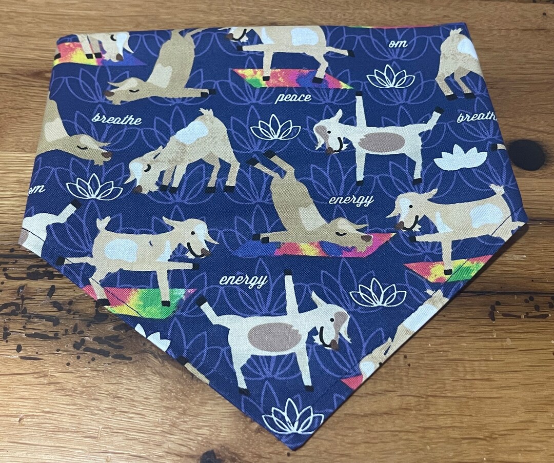 Goat Yoga! Silly Goats Doing Yoga! Purple Background Bandana, Summer ...