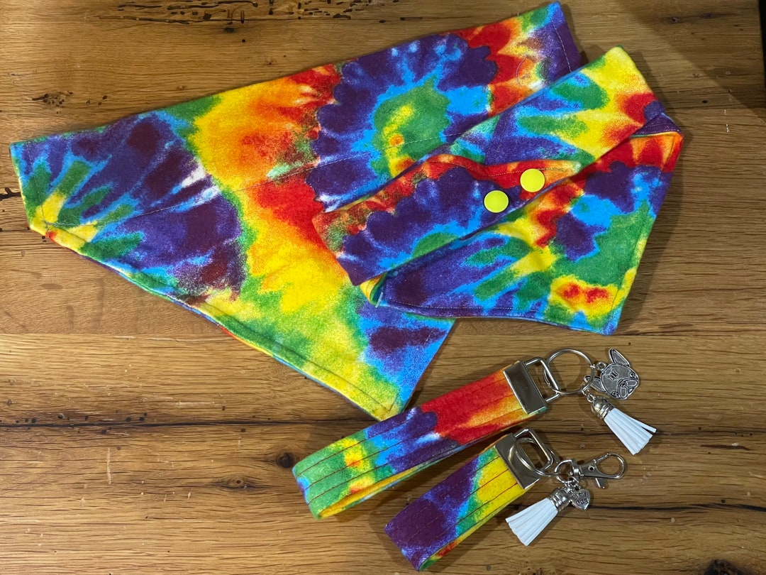 Tie Dye Bandana tye Dye Fun Bandana Snap Fit or Over the - Etsy