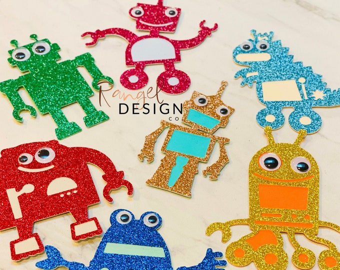 Glitter Robots Reward/props - Set of 5 - VIPKID, Gogokid, Uskid ...