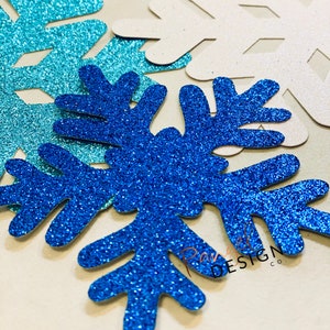 Glitter Snowflakes - Set of 5 - Etsy