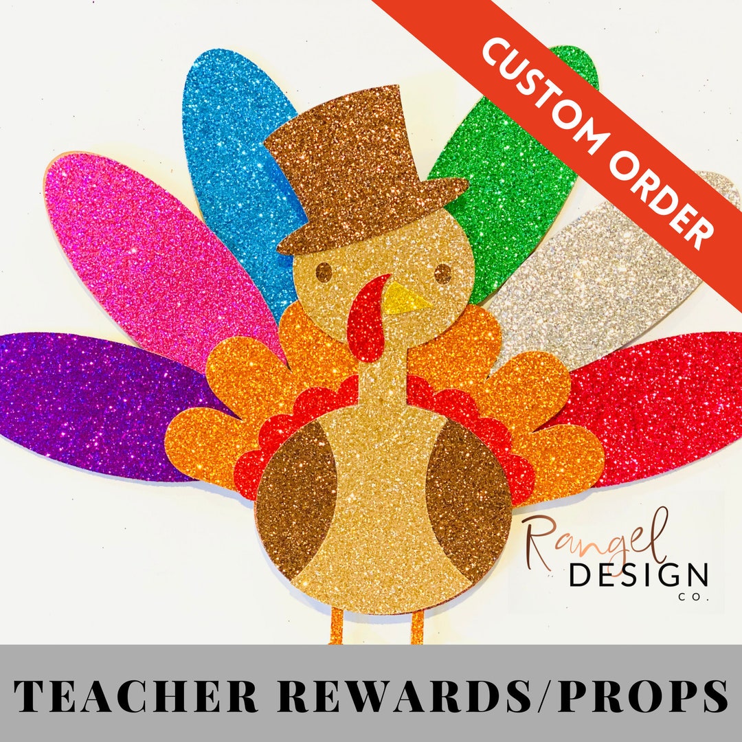 Build a Turkey Reward Prop With Magnets Set of 6 Color Feathers Props ...