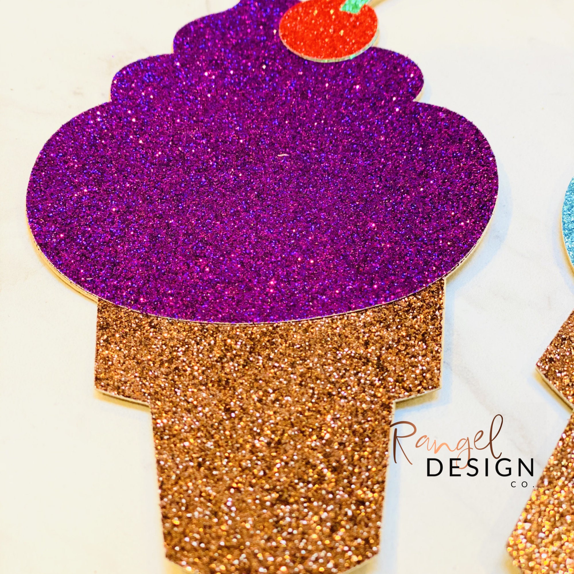 Individual Glitter Color Ice Creams Set of 5 Props for Teaching English ...