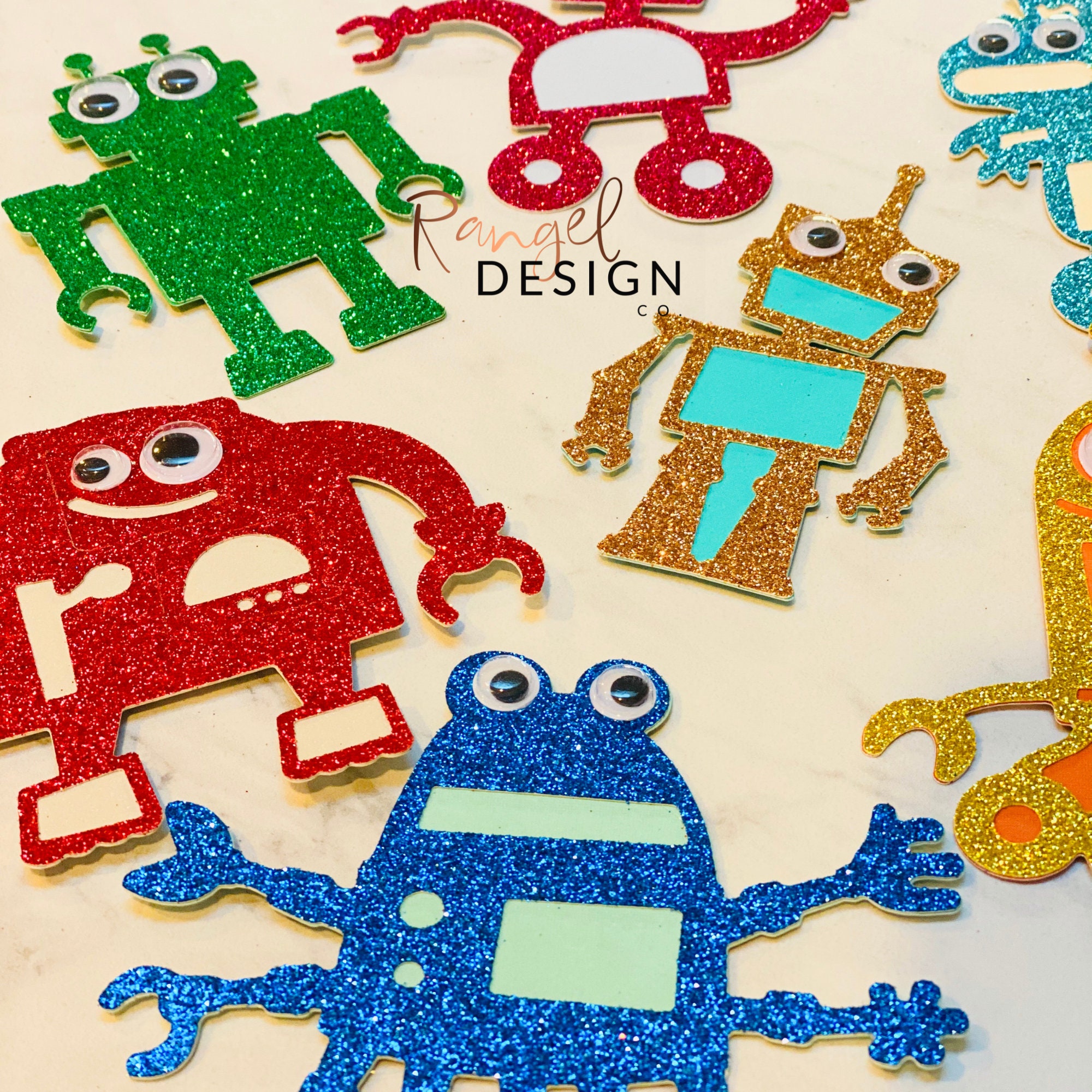 Glitter Robots Reward/props Set of 5 VIPKID, Gogokid, Uskid, Blingabc ...
