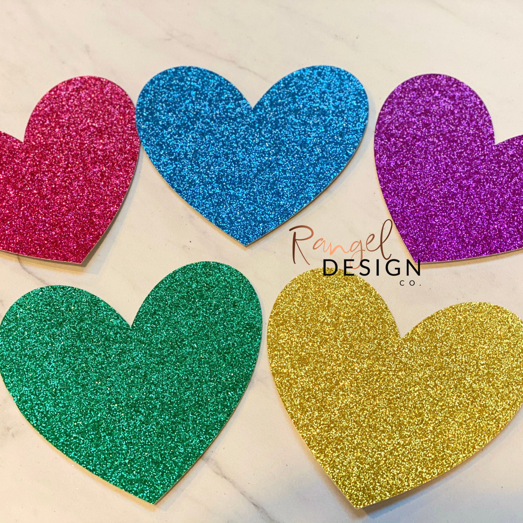 Rainbow Glitter Hearts Teaching Reward/props Props for Teaching English ...