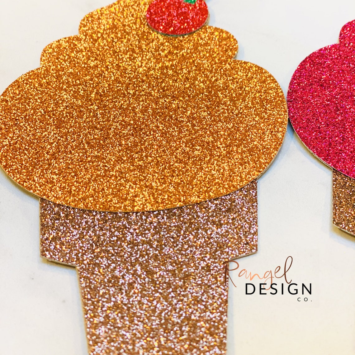 Individual Glitter Color Ice Creams Set of 5 Props for Teaching English ...