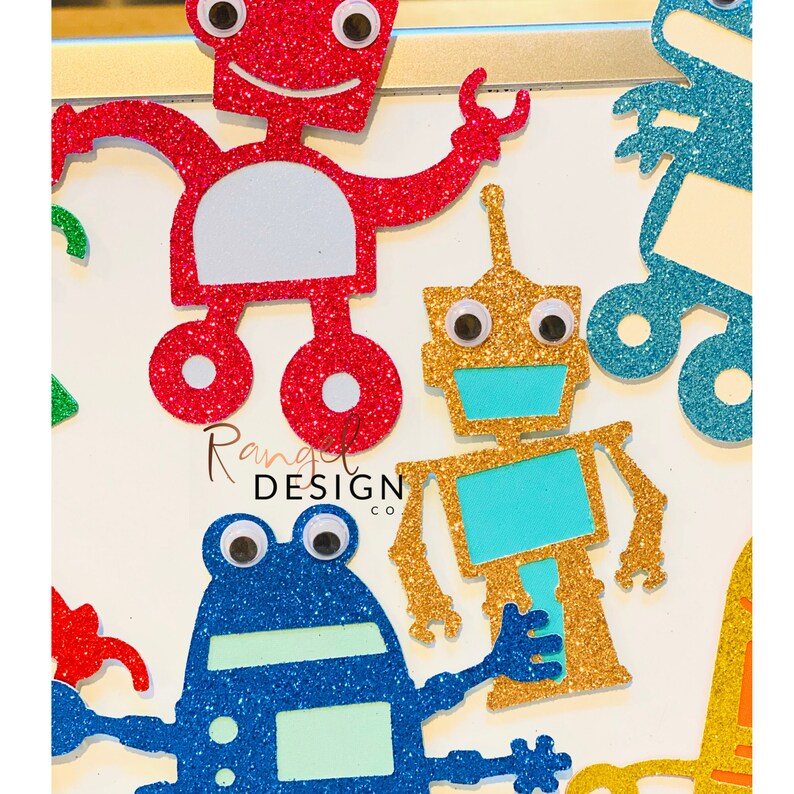 Glitter Robots Reward/props - Set of 5 - VIPKID, Gogokid, Uskid ...