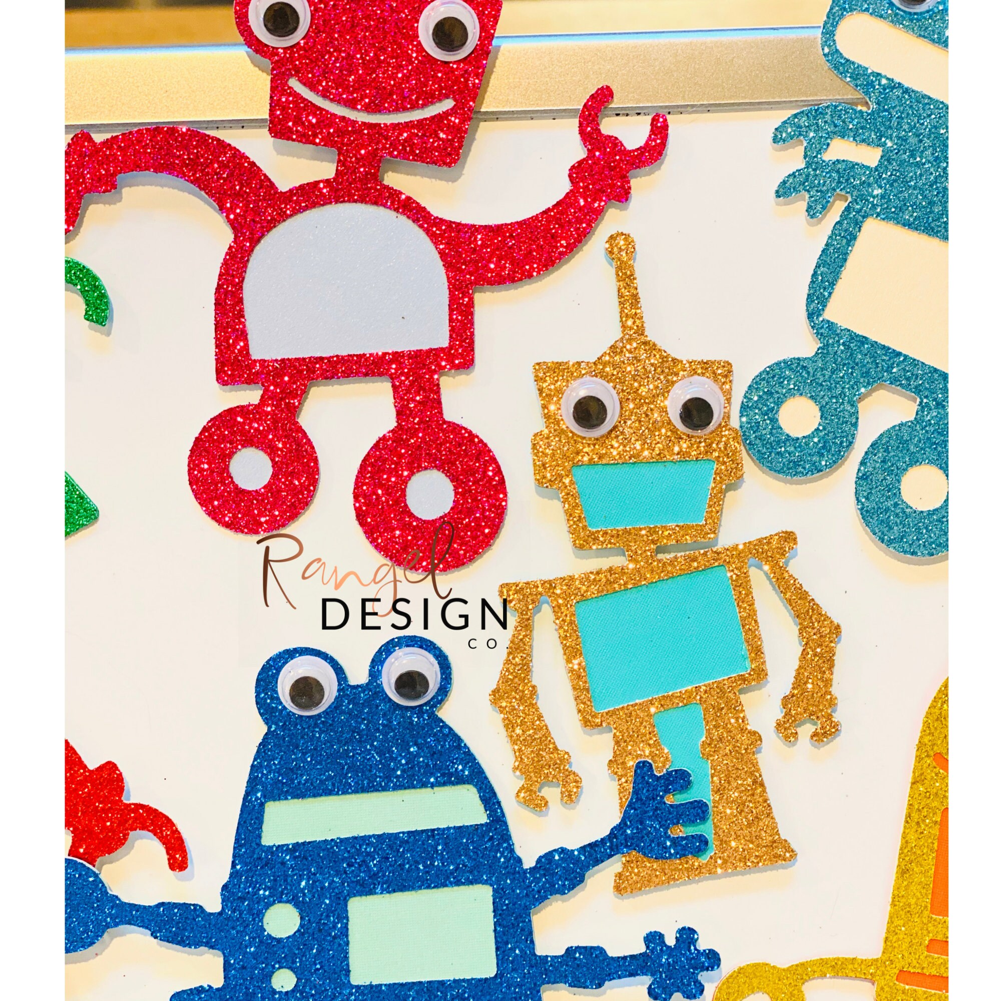Glitter Robots Reward/props - Set of 5 - VIPKID, Gogokid, Uskid ...