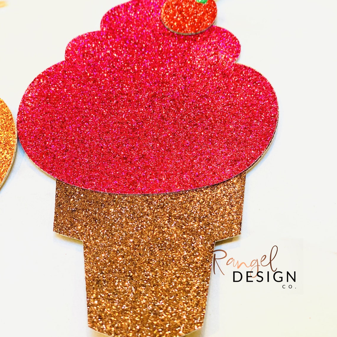 Individual Glitter Color Ice Creams Set of 5 Props for Teaching English ...